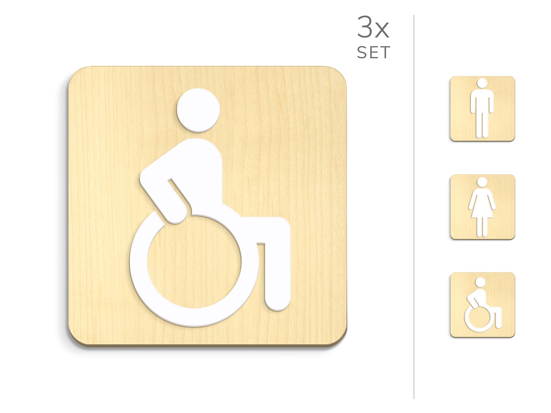 Classic - Restroom double sided Projecting sign | SIGNS.style